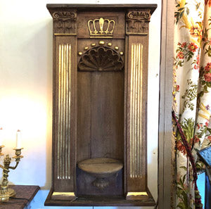 Antique French Wood Niche from a Church - Alisanne Wonderland